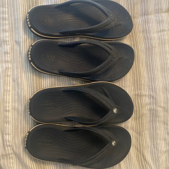 CROCS | Shoes | Great Pair And Bundle Of Croc Flip Flops Size 3 And 6 ...